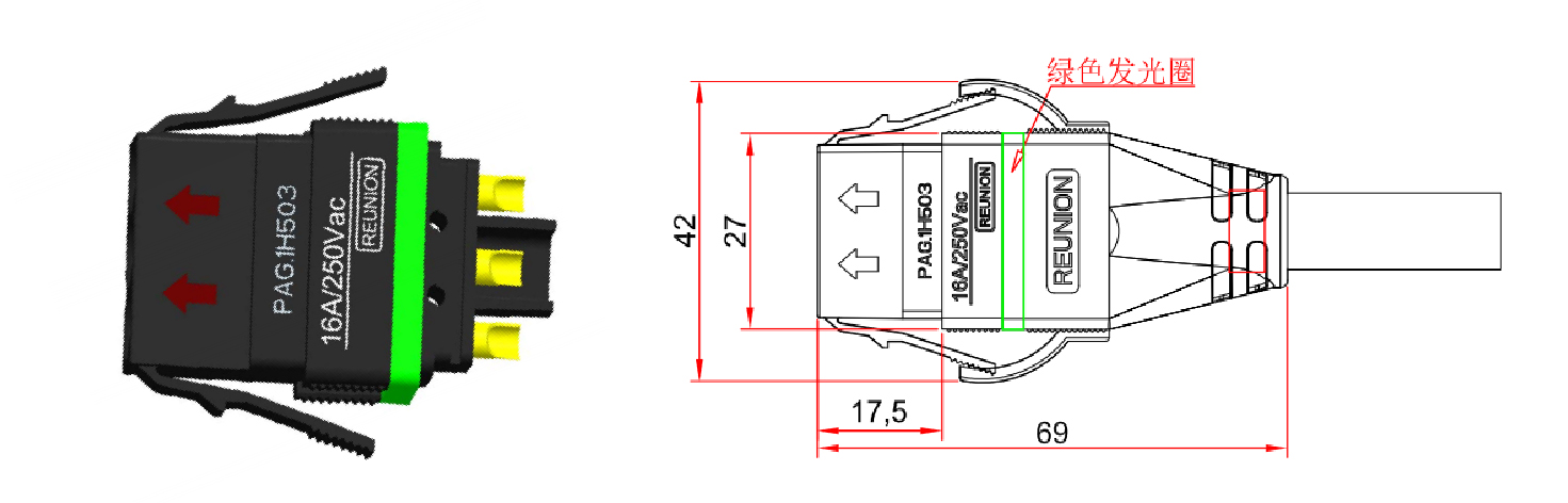 Factory custom Flat Cable Plastic Flat Electronic Connector 3Pins for ...
