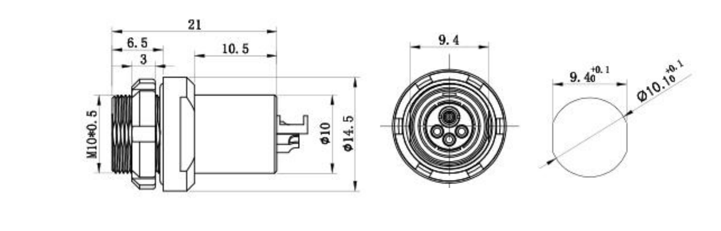 Circular Push-pull self locking male cable plug round Snap Quick ...