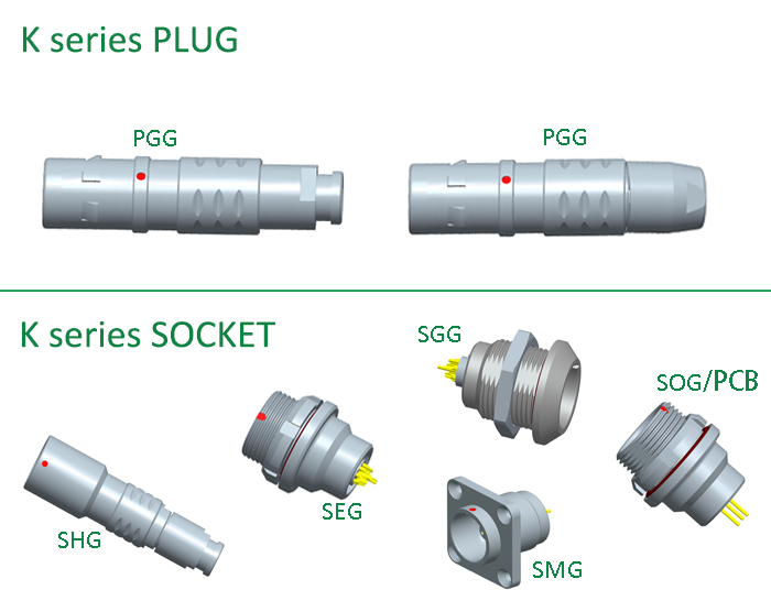 K Series Metal Connector Aviation Plug 2/3/4/5/8 Pin Circular ...